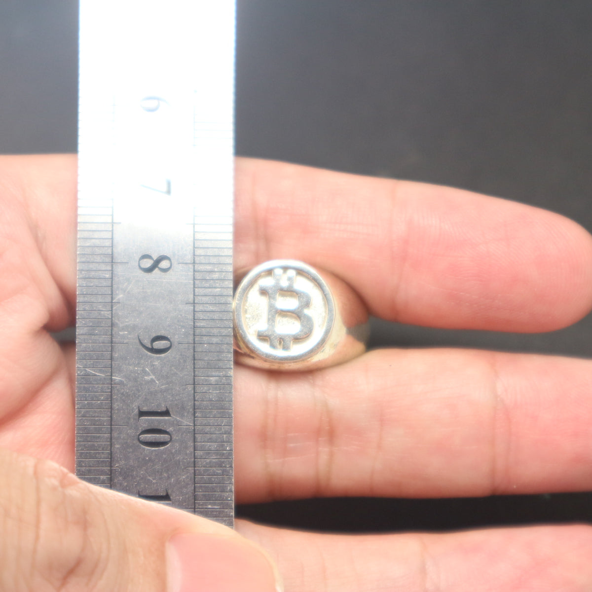 Silver Bitcoin Signet Ring | Handmado – Handmado.com