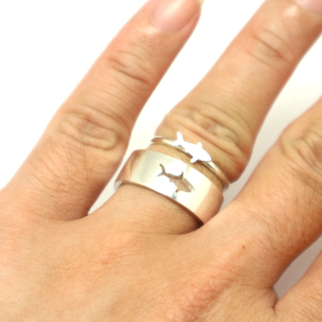 Shark Couple Promise Ring Set – Handmado.com