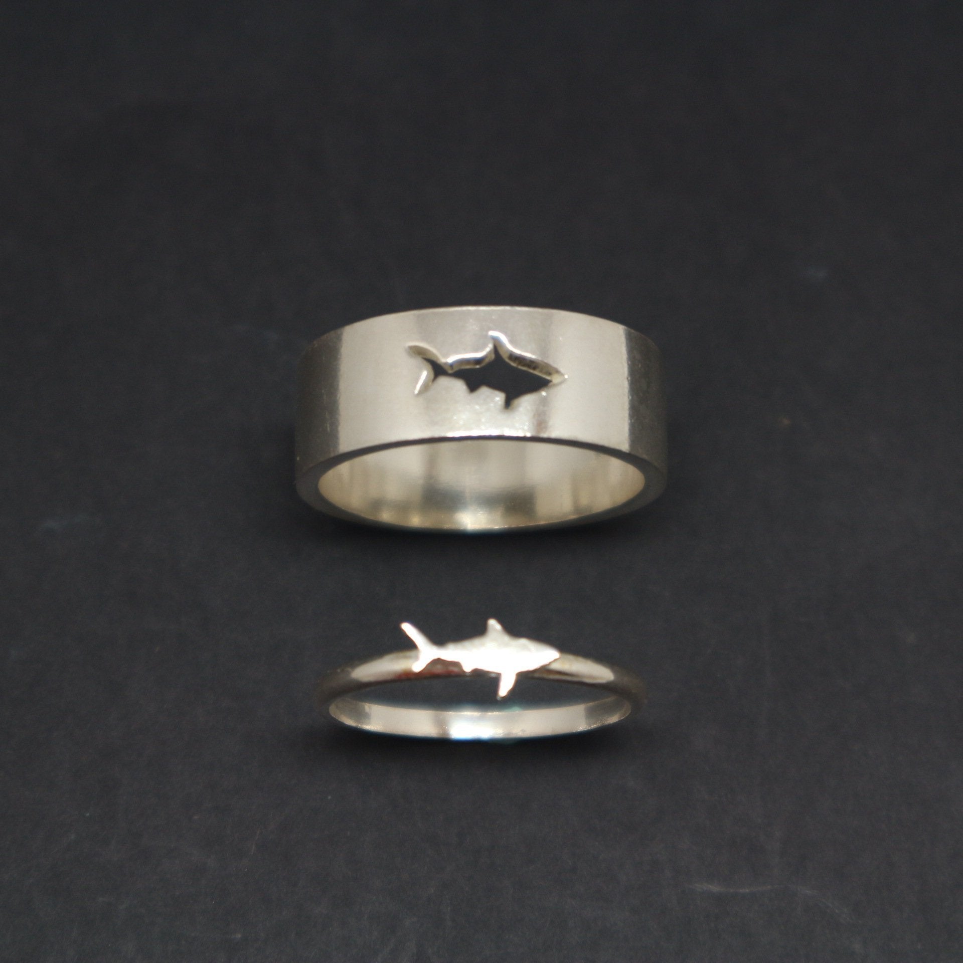 Shark Couple Promise Ring Set – Handmado.com