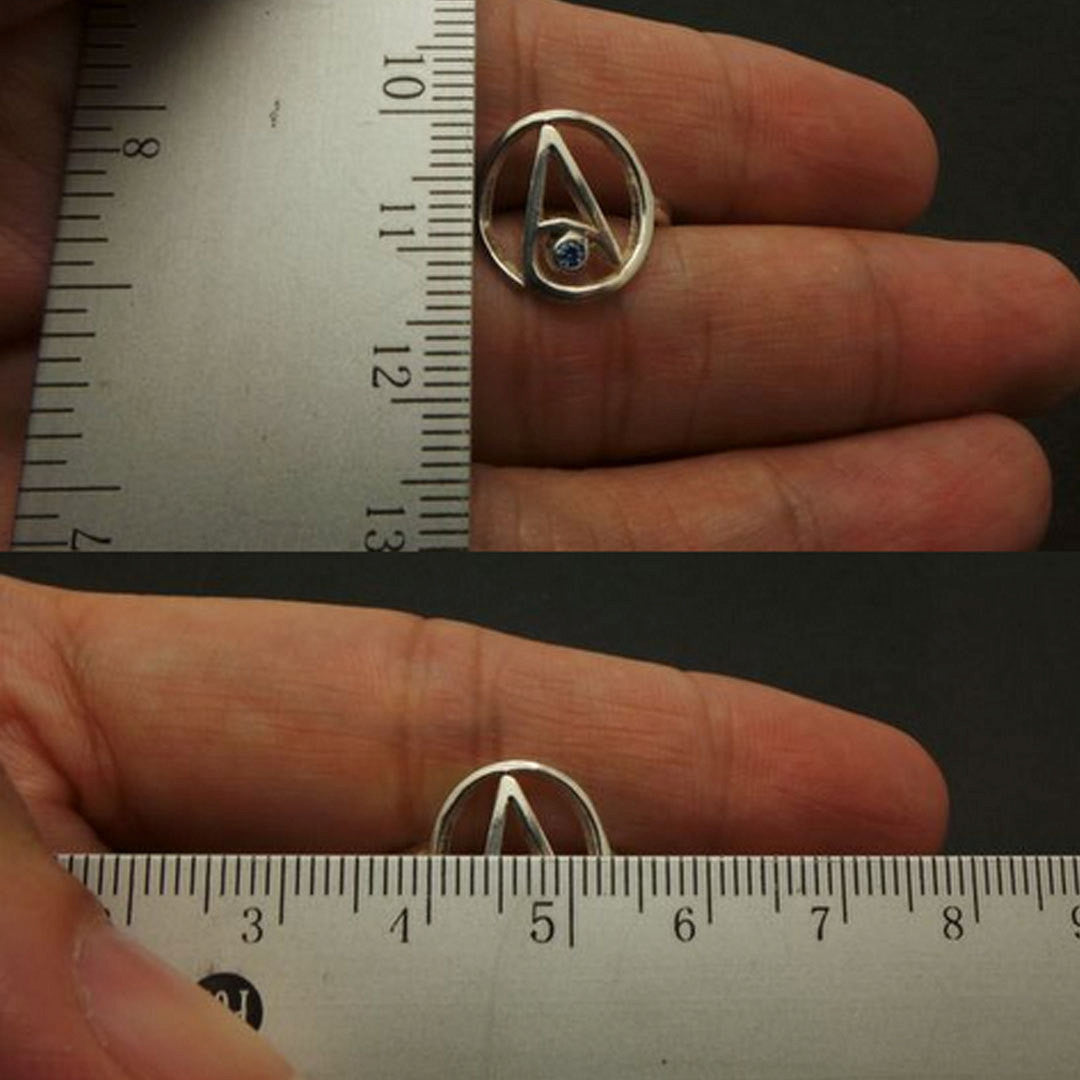 Sterling Silver Atheist Ring – Handmado.com